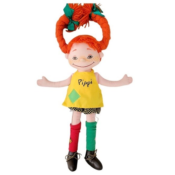 Toys | Pippi Longstocking Doll Plush Rag Doll Orange Hair Stuffed Toy ...